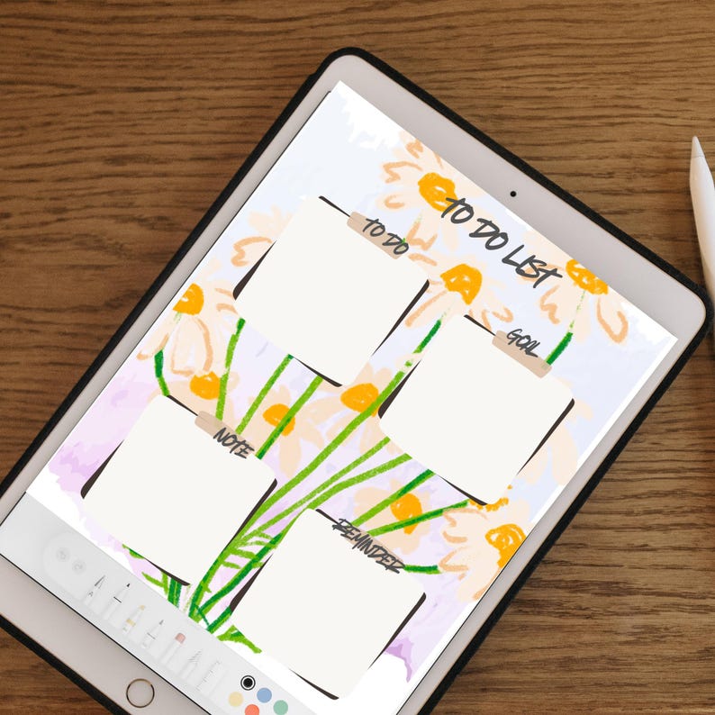 Daisy Flower to Do List | Printable Daily Planner With Goals ...