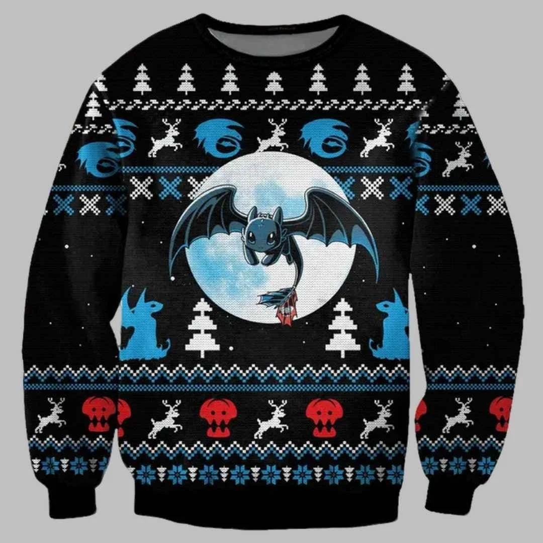Toothless How to Train Your Dragon Sweater, Funny Toothless Ugly ...