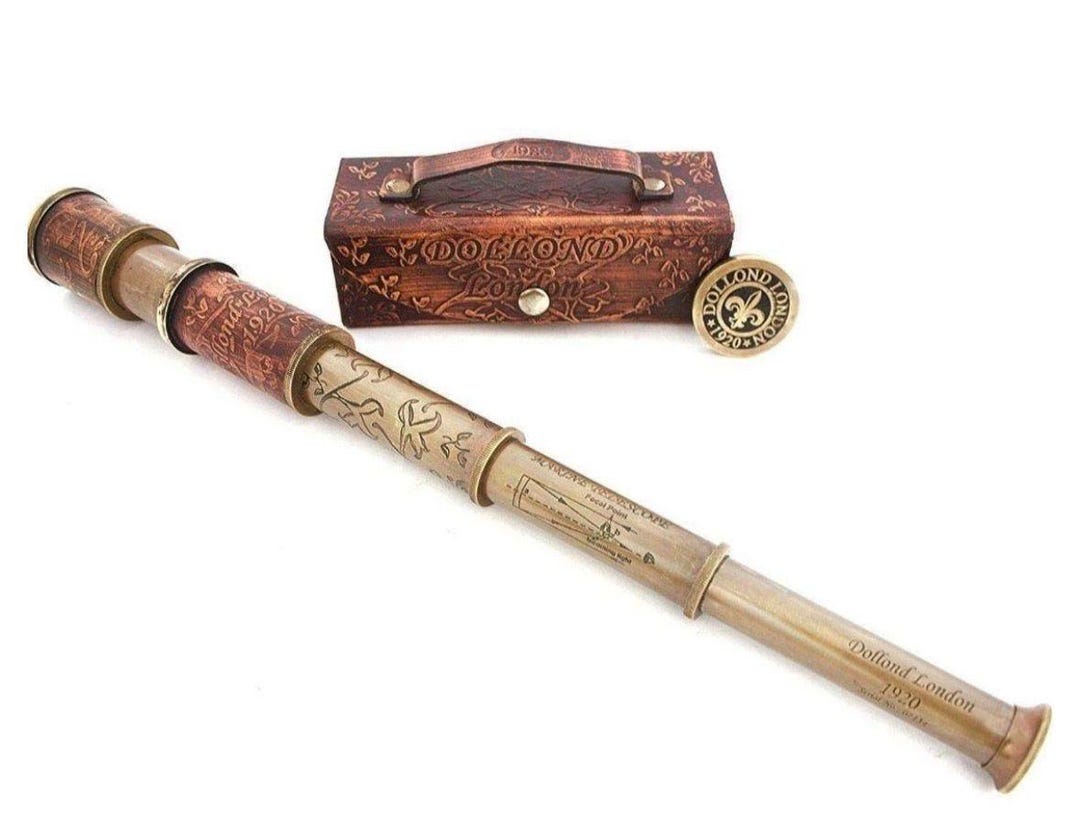 Antique Brass Dollond London 1920 Pirate Telescope With Leather Case - Etsy