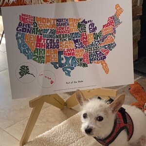 Art of the State Groovy Geography USA Map Poster 20 X 14 Inches - Etsy