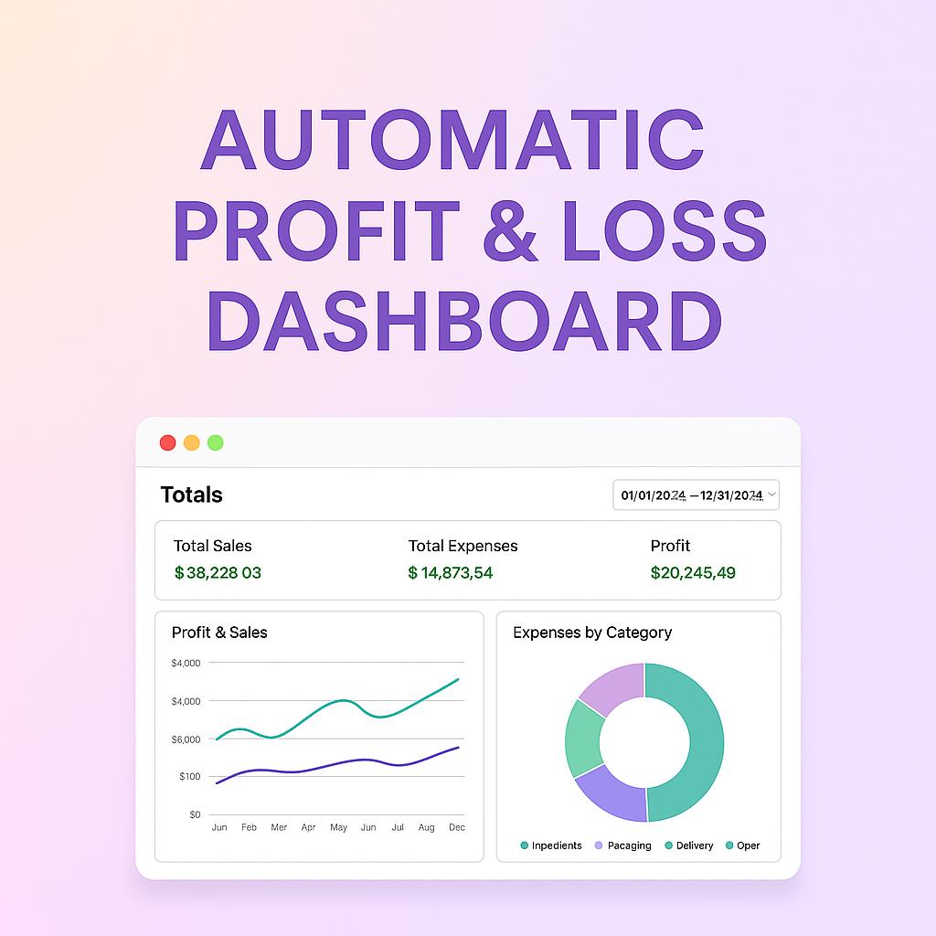 Home Bakery Expense Tracker | Small Business Finance Spreadsheet ...