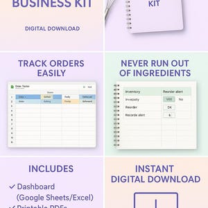 Home Bakery Expense Tracker | Small Business Finance Spreadsheet ...