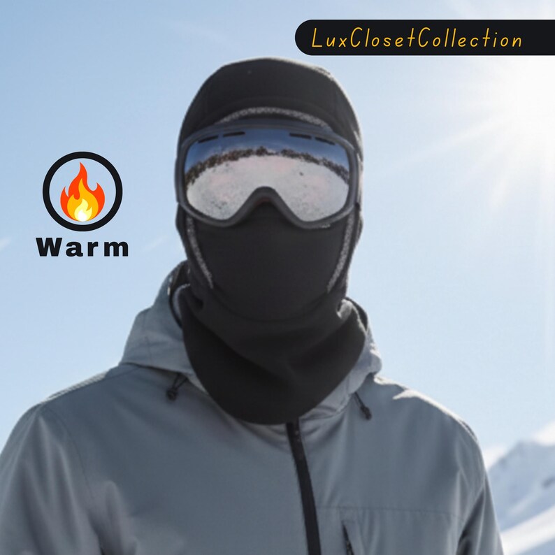 Winter Balaclava Face Cover – Windproof Polyester Ski Mask - Etsy