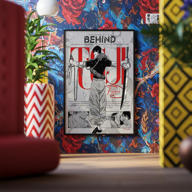 Fushiguro Toji- Jujutsu Kaisen Anime Movie Poster| Canvas Print| Wall ...