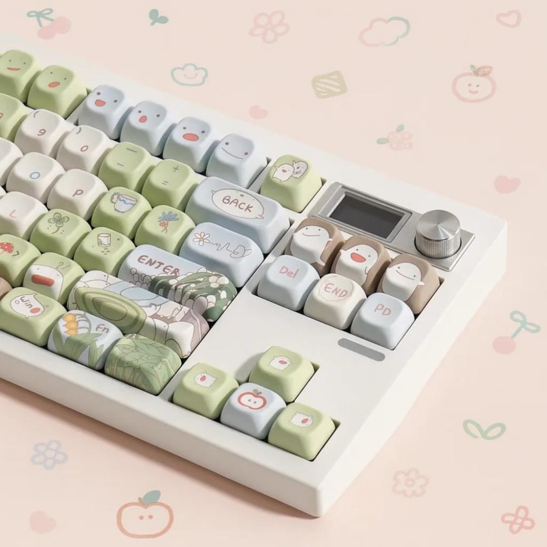 Cute Keycap Set | 141 PBT Dye-sublimation Keycaps | Alice Layout 2.25U ...