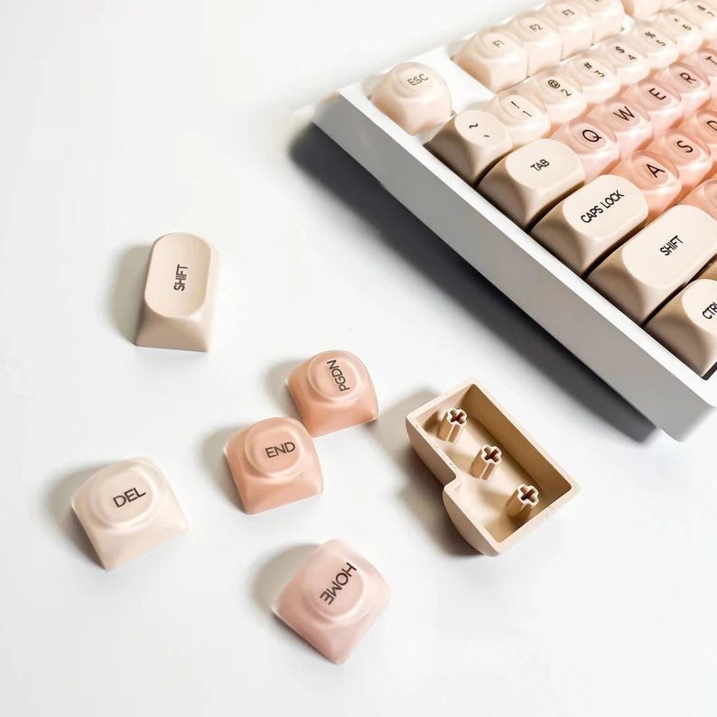 Liquid Foundation Keycap Set HOA Profile | 132 PC Frosted Matte ...