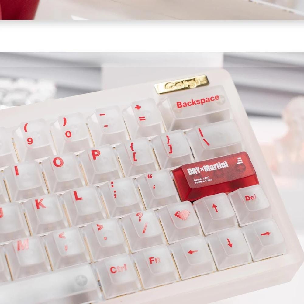 White Frog Korean Keycap Set Cherry Profile | 154 Transparent PC ...