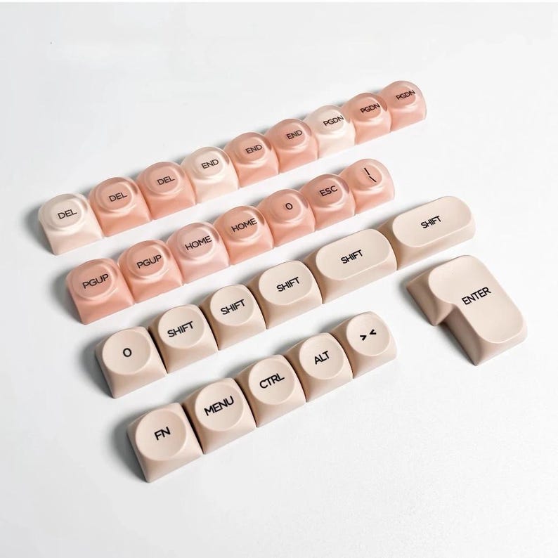Liquid Foundation Keycap Set HOA Profile | 132 PC Frosted Matte ...