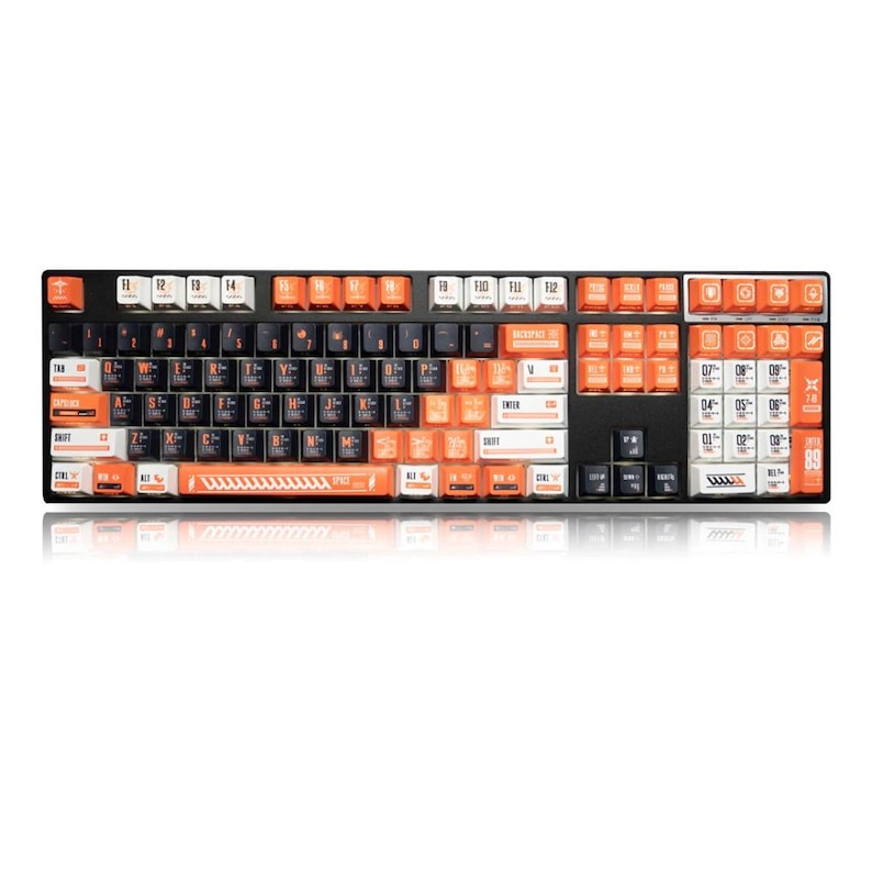 Horizon Orange Keycap Set Cherry Profile | PBT Side-engraved Keycaps ...