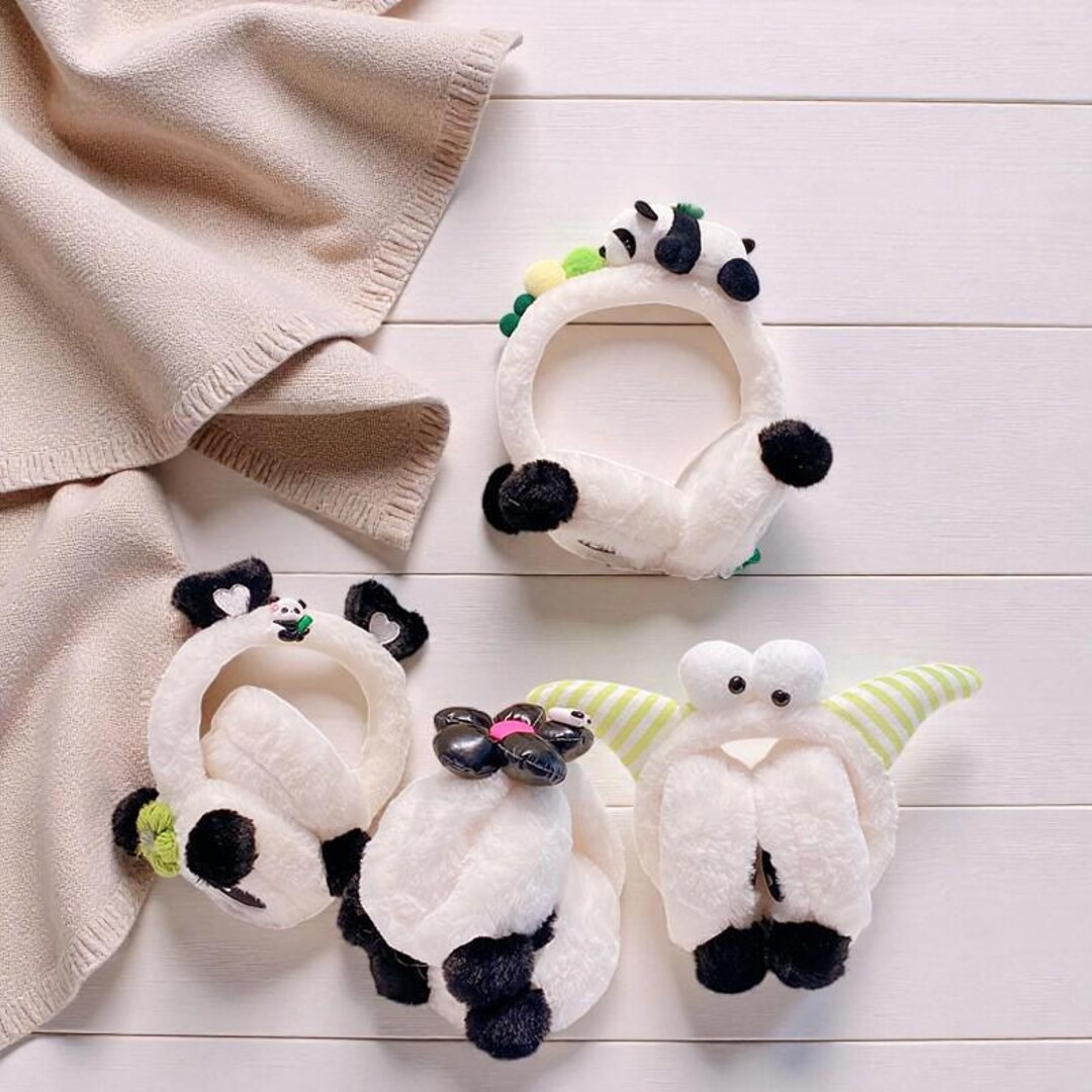 Kawaii Panda Earmuffs, Fluffy Faux Fur Winter Ear Warmers - Etsy