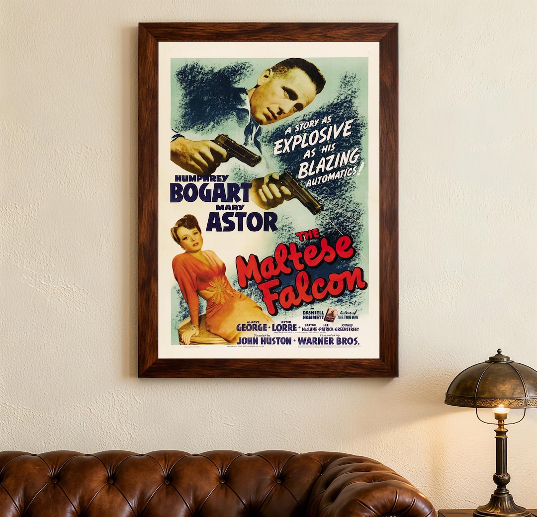 The Maltese Falcon Movie Poster 1941，canvas Posters,wall Art,home Decor ...