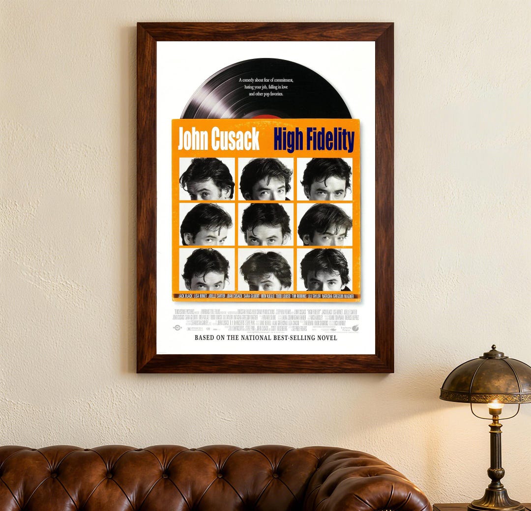 High Fidelity Movie Poster John Cusack Poster，canvas Posters,wall Art ...