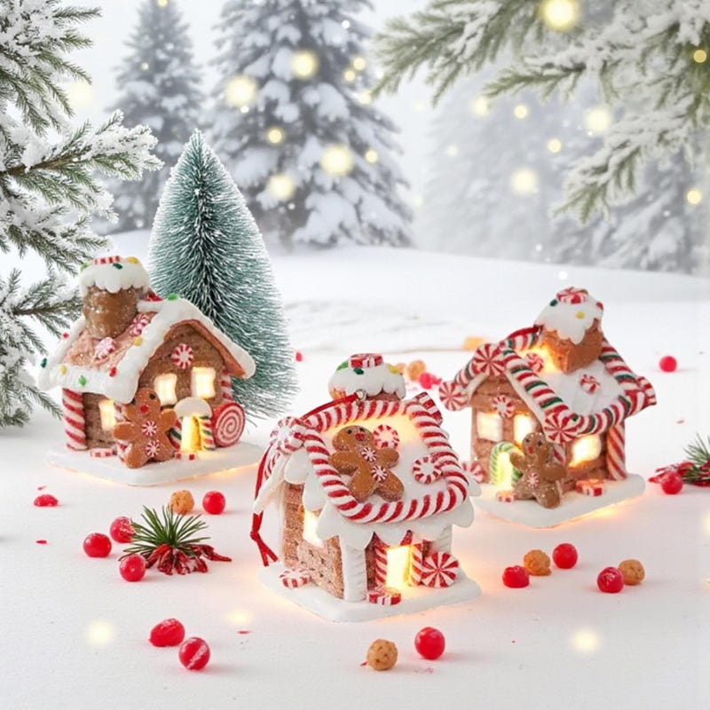 Led Gingerbread Village - Etsy