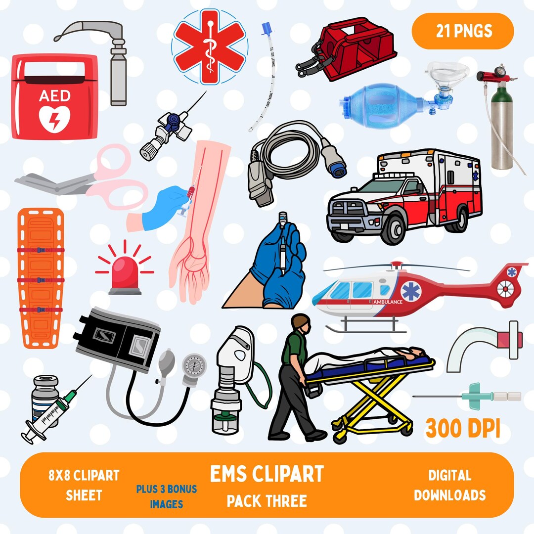 EMS Clipart Pack: 29 High-resolution Digital Images (PNG Download) - Etsy