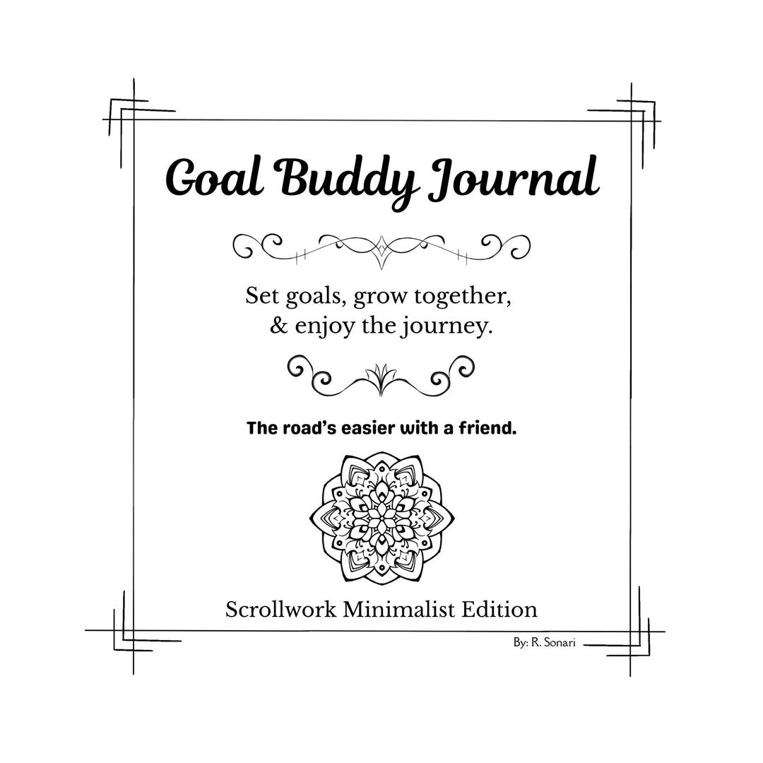 Goal Buddy Journal: Scrollwork Minimalist Edition - Etsy