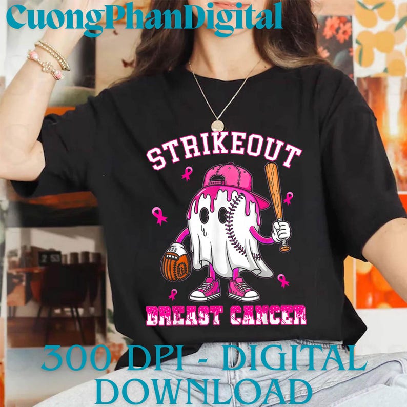 Pink Strikeout Breast Cancer PNG, Funny Awareness Baseball Shirt, Cute ...