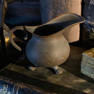Darling Antique Paw Foot Copper Creamer Pot Belly Pot - Etsy