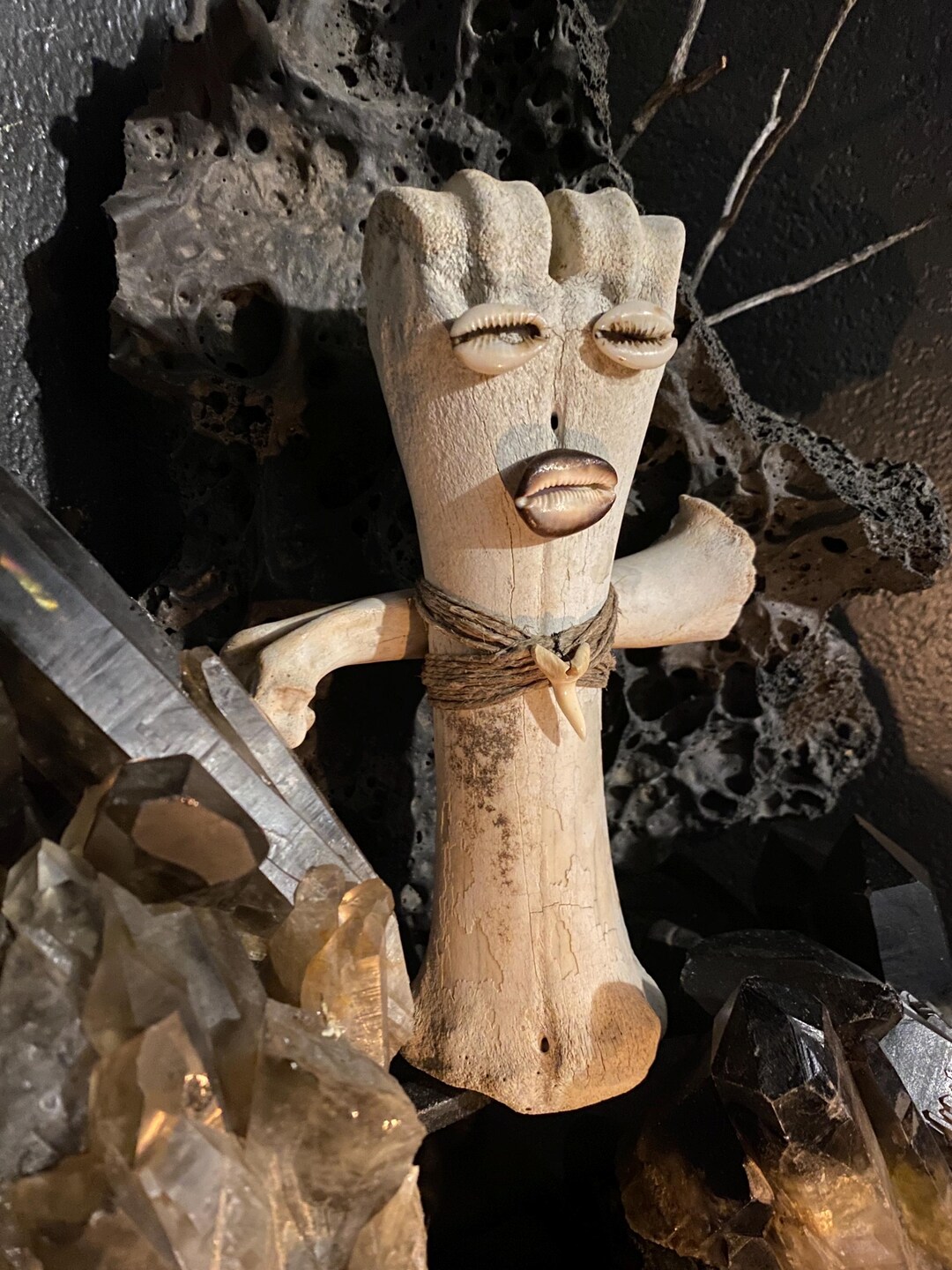Ghostly Old Bone Voodoo Hoodoo Conjure Poppet - 8" Tall - Etsy