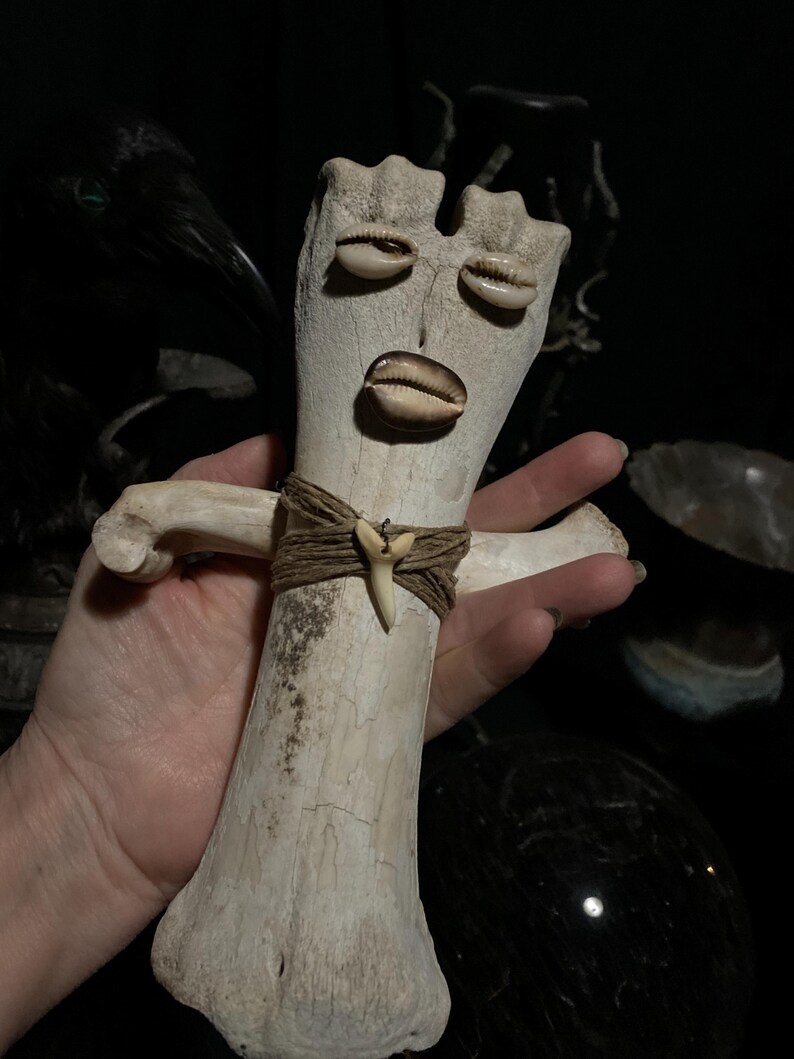 Ghostly Old Bone Voodoo Hoodoo Conjure Poppet - 8" Tall - Etsy