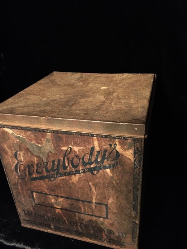 Rustic Old Tin Biscuit Box at Gothic Rose Antiques - Etsy