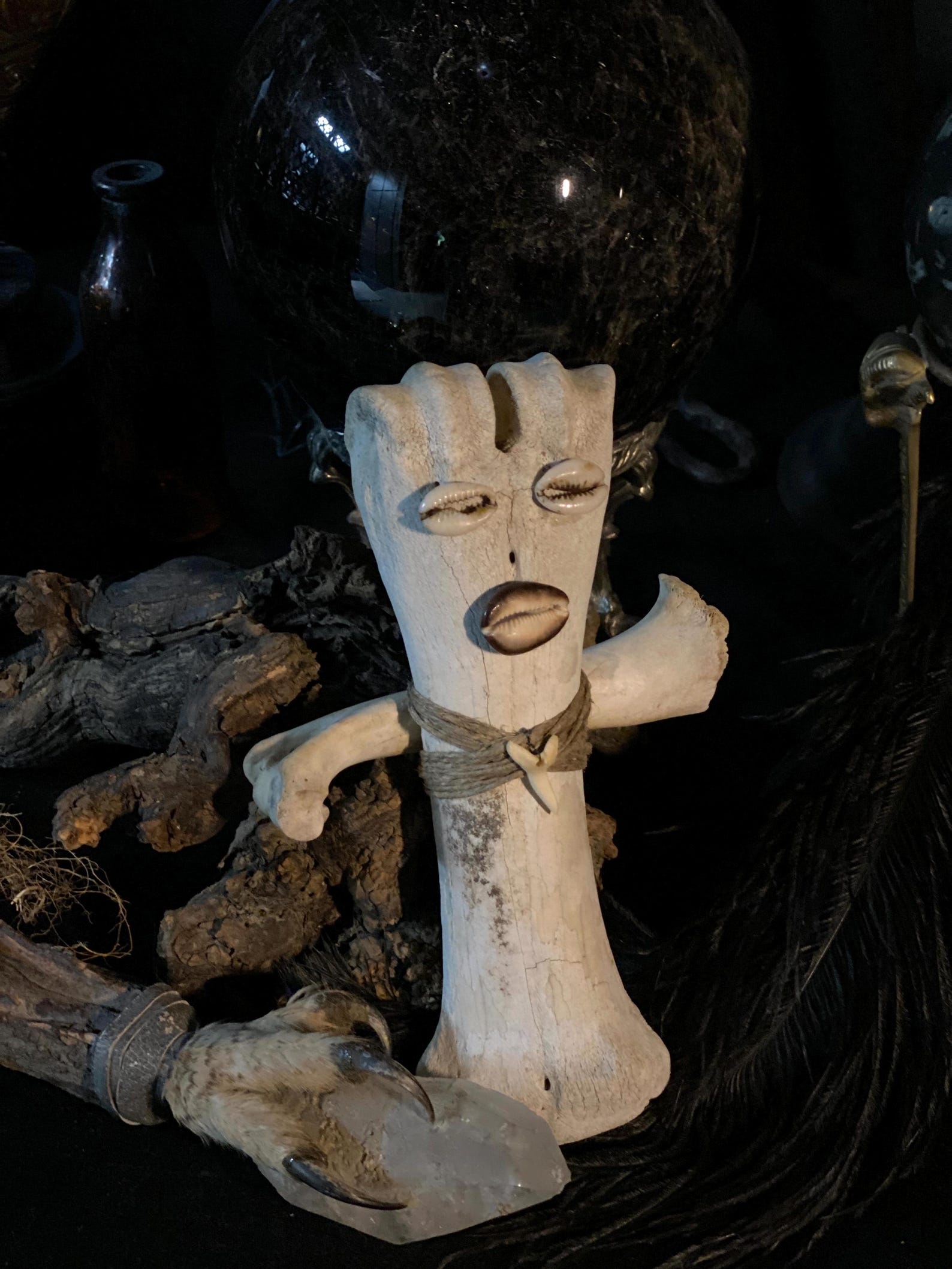 Ghostly Old Bone Voodoo Hoodoo Conjure Poppet - 8" Tall - Etsy