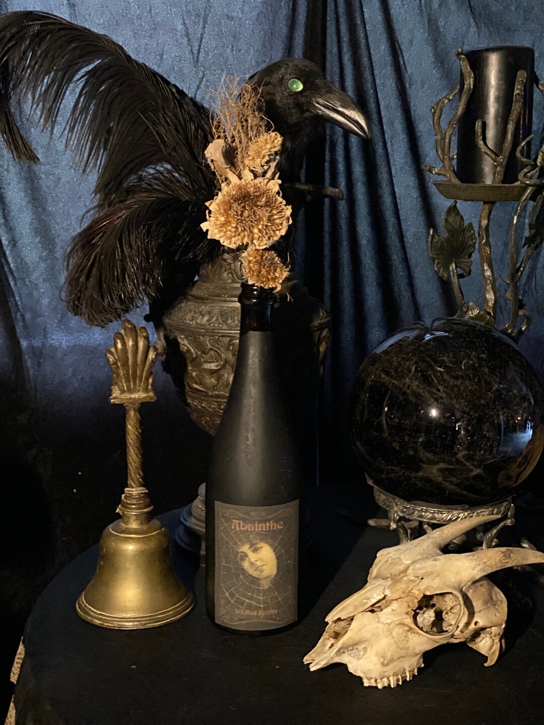 Old Black Bottle With Custom Absinthe Label - Etsy