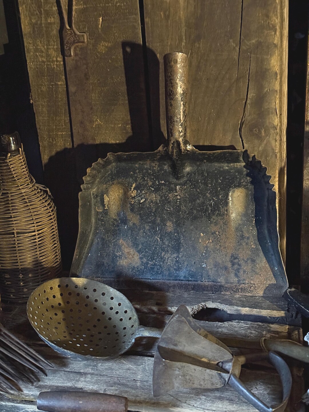 Rustic Old Black Dust Pan for the Witch Kitchen - Etsy