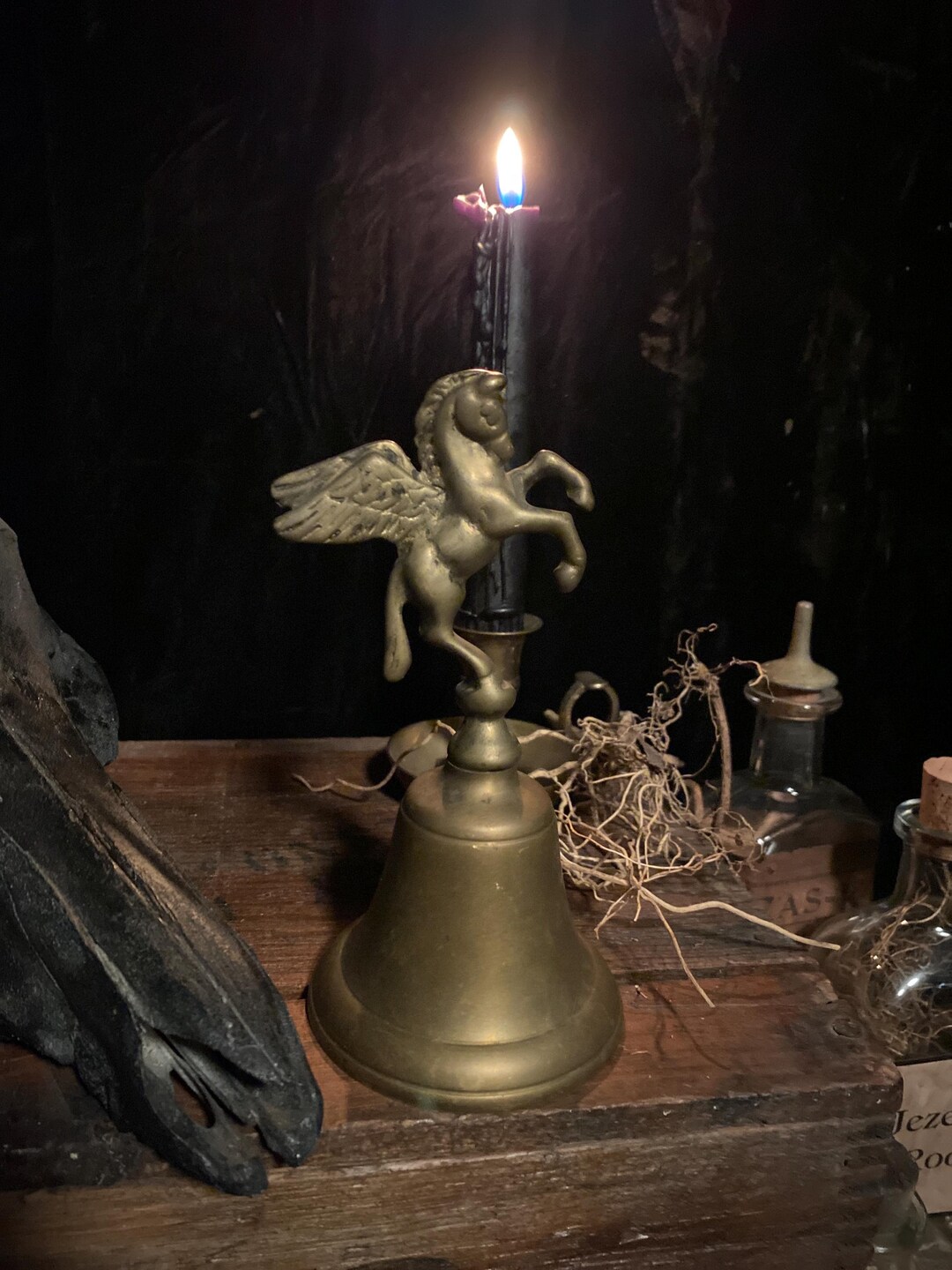 Mythical Pegasus ALTAR BELL - Old Flying Horse Brass Bell - Etsy