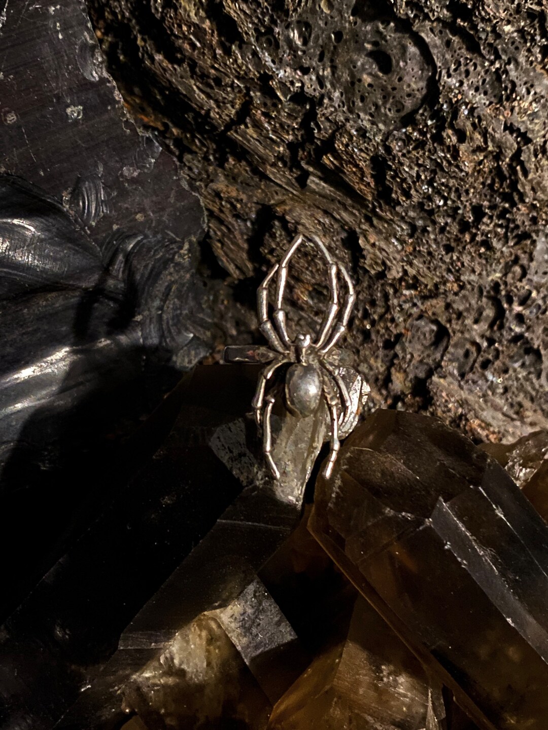 Sterling COVEN SPIDER RING Vintage Black Widow Occult Witch - Etsy