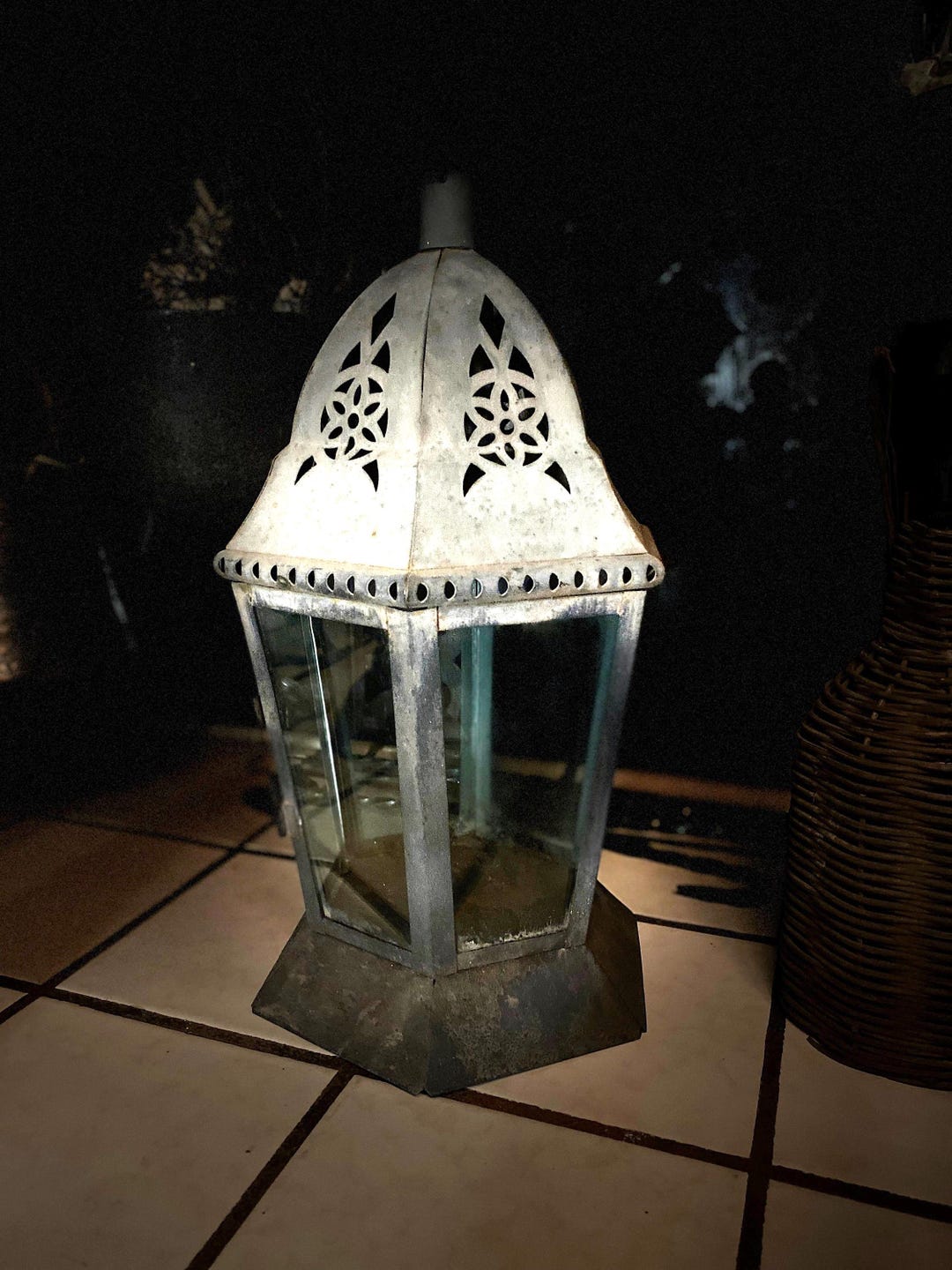 Impressive Tall Gothic Candle Lantern With Glass Panes - Serene Mood ...