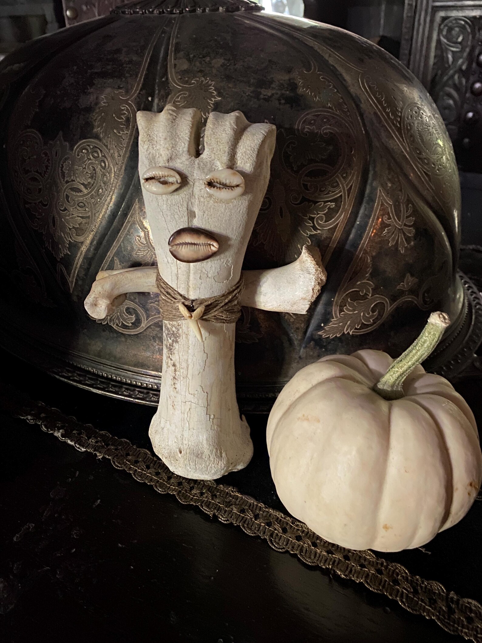 Ghostly Old Bone Voodoo Hoodoo Conjure Poppet - 8" Tall - Etsy