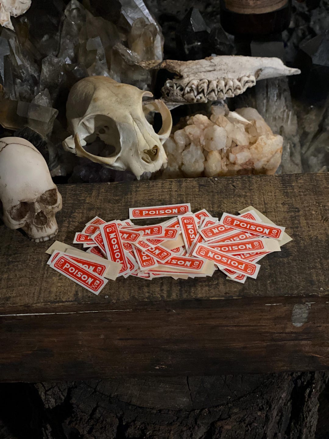 Antique Poison Labels Original Old Skull and Crossbones Poison Labels ...