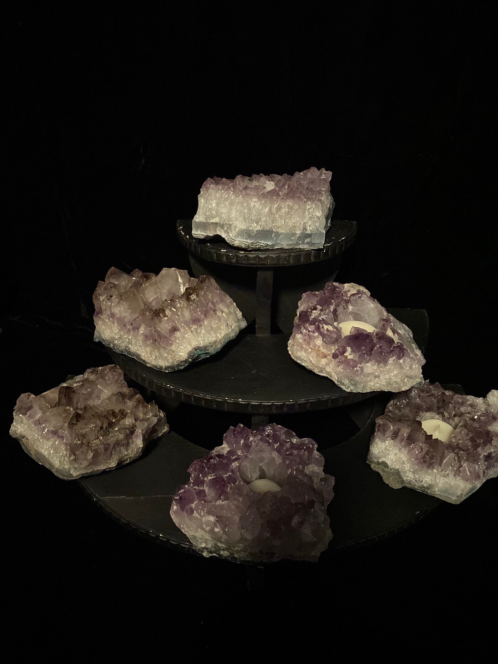 Mesmerizing Amethyst Cluster Tea Light Candle Holders 55 - Etsy