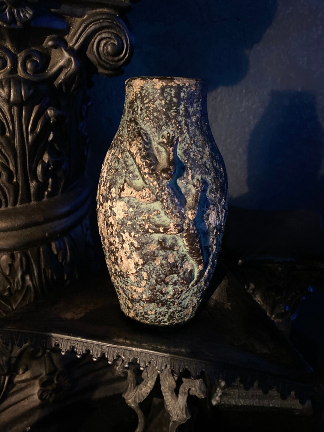 Ancient LIZARD Vase Antique Pottery Shabby Chic Gecko - Etsy