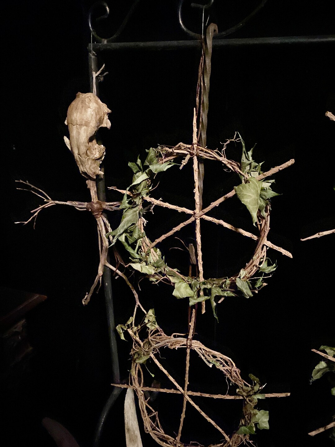 WITCHY Ivy HEX RINGS - Be Gone Evil Doers! Witch Cottage Dark Art House ...