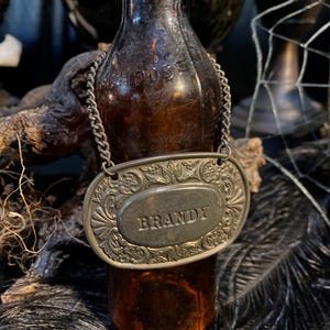 Vintage BRANDY Bottle Label Barware Decor - Etsy