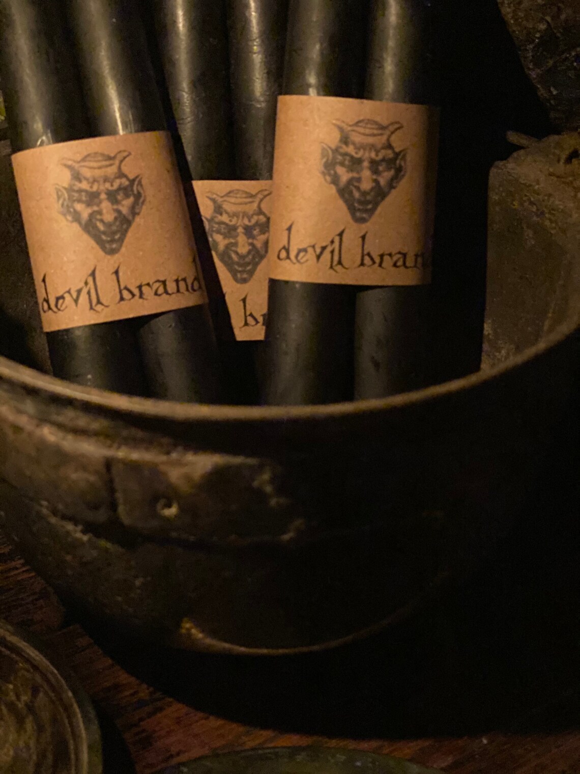 DEVIL BRAND Black Spell Candles Witchcraft Supplies at Gothic | Etsy