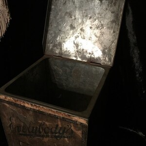 Rustic Old Tin Biscuit Box at Gothic Rose Antiques - Etsy