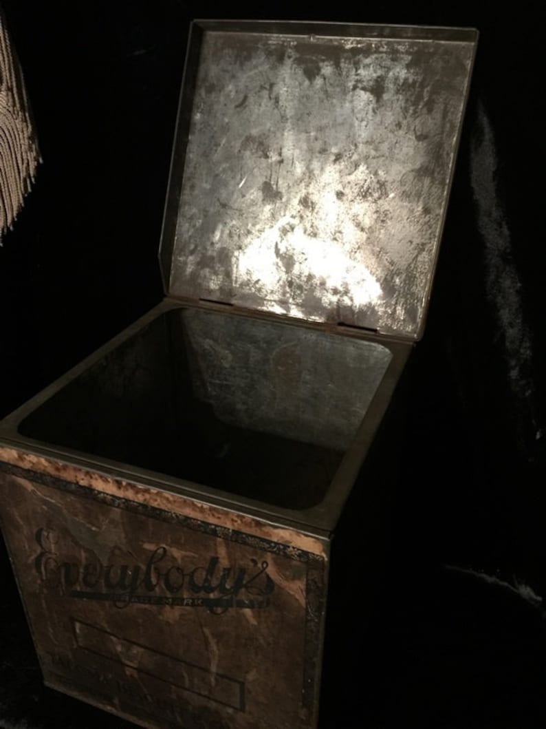 Rustic Old Tin Biscuit Box at Gothic Rose Antiques - Etsy