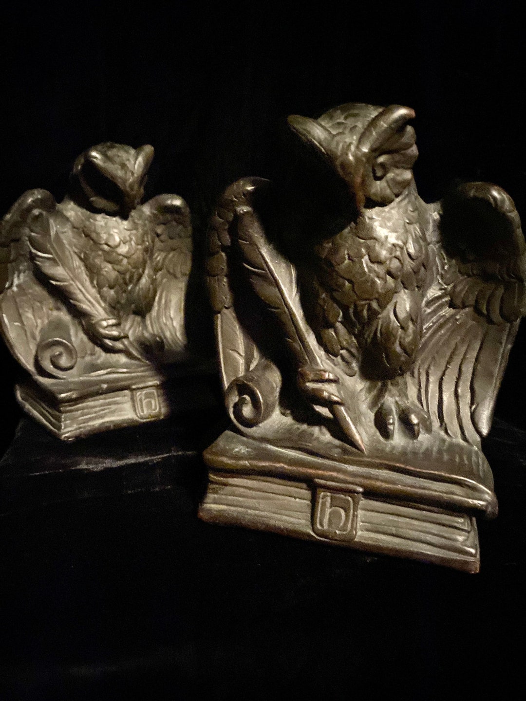 Armor Bronze Owl Bookends Antique With Original Label Amazing - Etsy