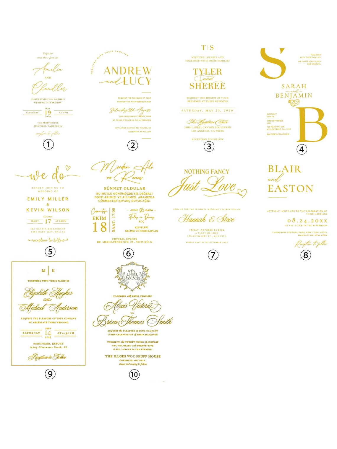 Elegant Acrylic Wedding Invitations, Mirror Silver Wedding Invites With ...