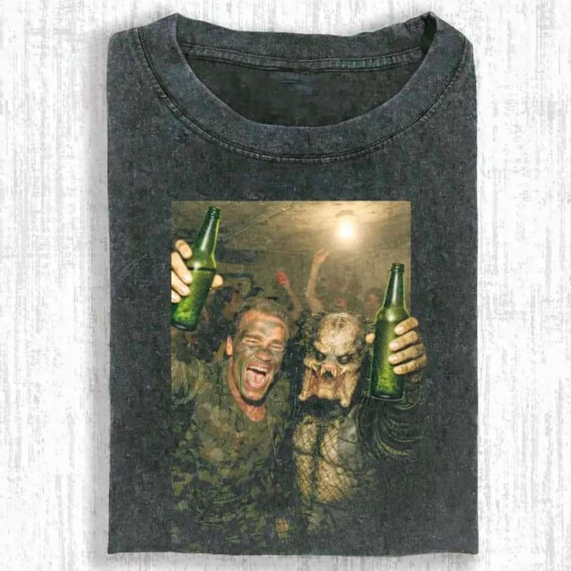 Arnold and Alien Tshirt - Etsy