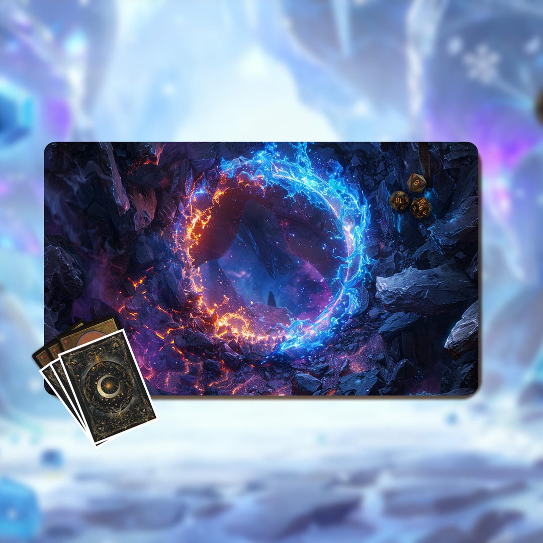 Riftbound Playmat| MTG Playmat-elemental Rift: Fire and Ice, 3mm, 24"× ...