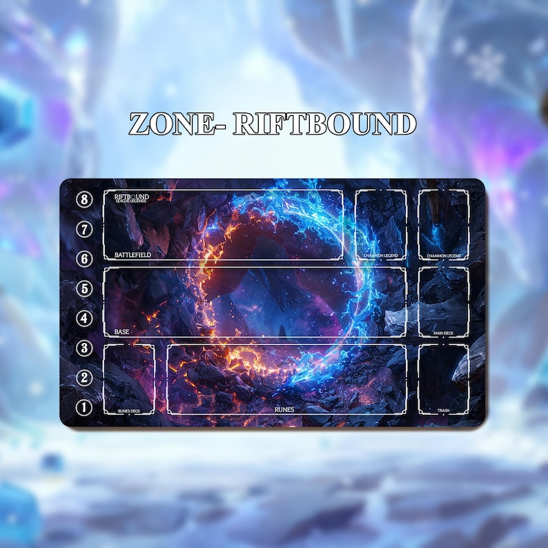 Riftbound Playmat| MTG Playmat-elemental Rift: Fire and Ice, 3mm, 24"× ...