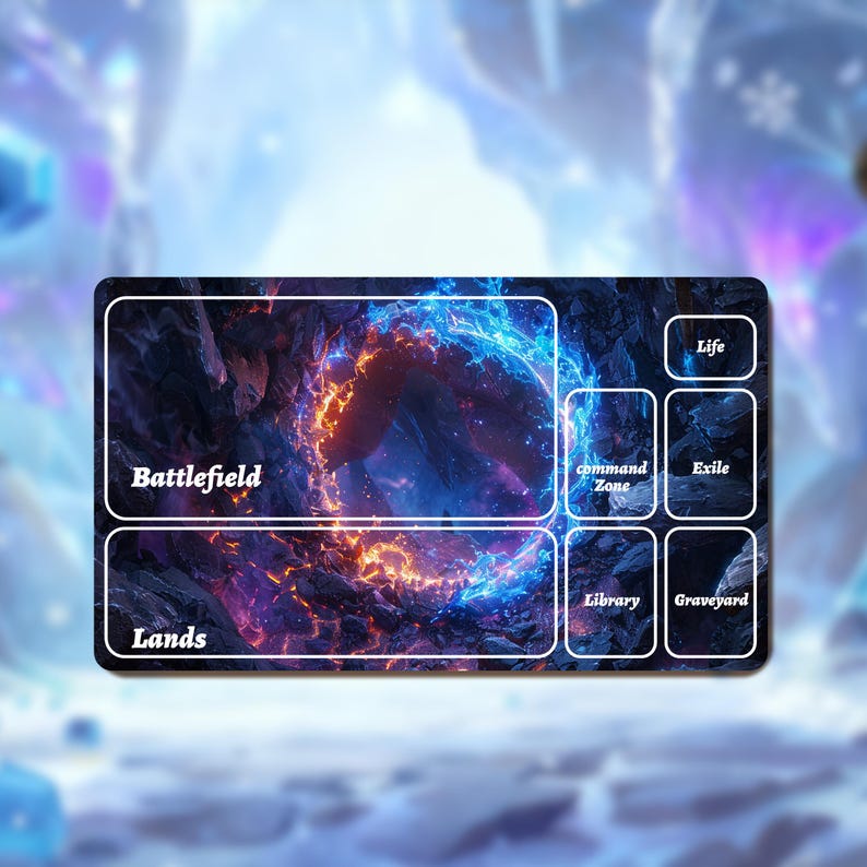 Riftbound Playmat| MTG Playmat-elemental Rift: Fire and Ice, 3mm, 24"× ...