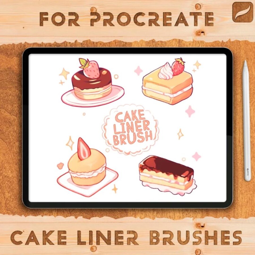 Cake Liner Brushes for Procreate – Stamps, Textures | Brush Set, Pack ...