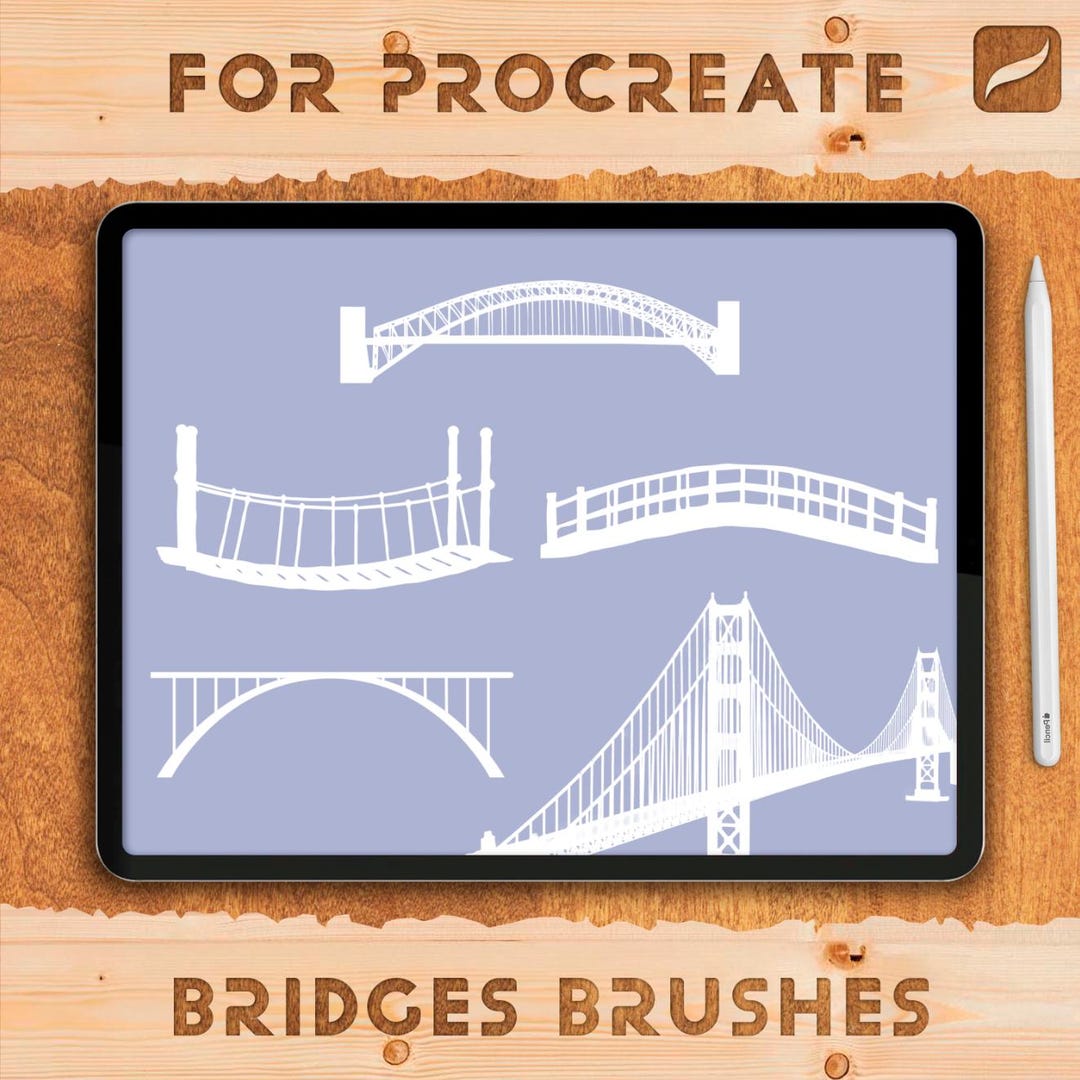 Bridges Brushes for Procreate – Stamps, Textures | Brush Set, Pack - Etsy