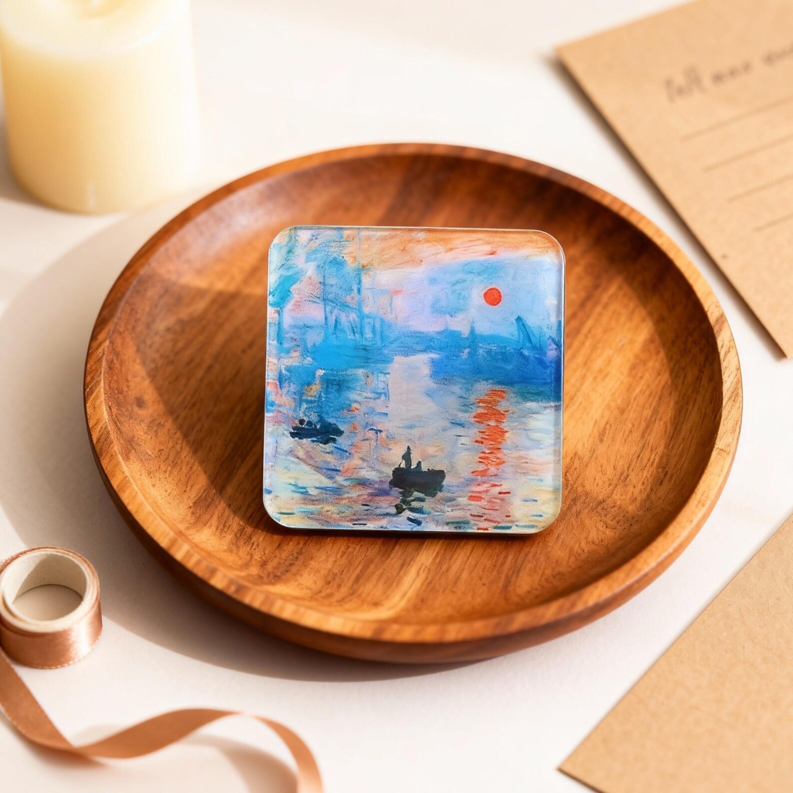 Art Style Fridge Magnet, Mini Square Refrigerator Magnet, Aesthetic ...