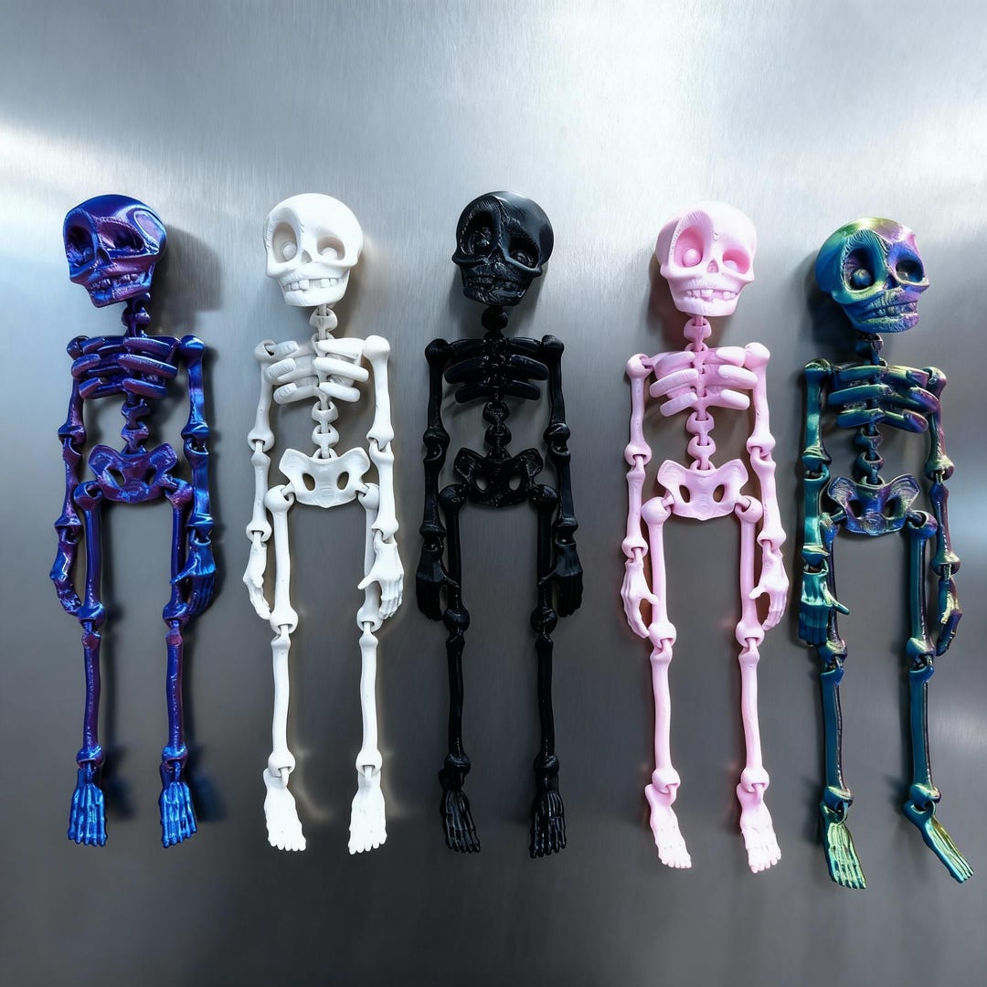 Skeleton Refrigerator Magnet, Halloween Skull Fridge Magnet, Cute ...