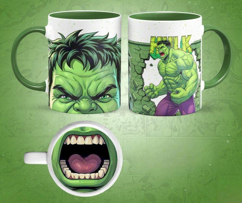 Heroes Mug Designs With Big Mouth, Sublimation Mugs, Character Pack ...